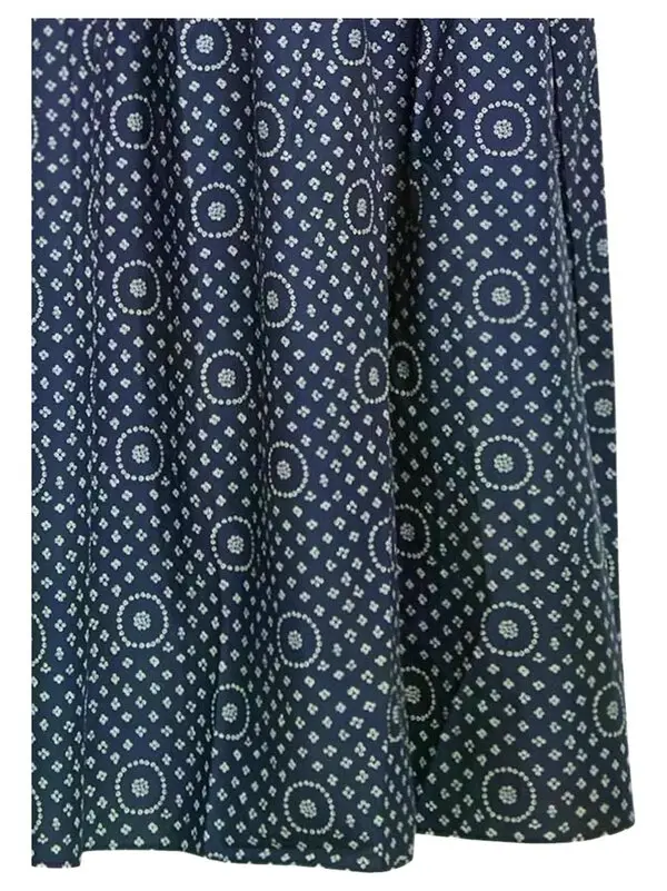 Matteau Geometric Print Tiered Midi Dress - Blue