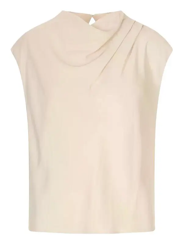 Agnona Draped Sleeveless Top - Neutrals