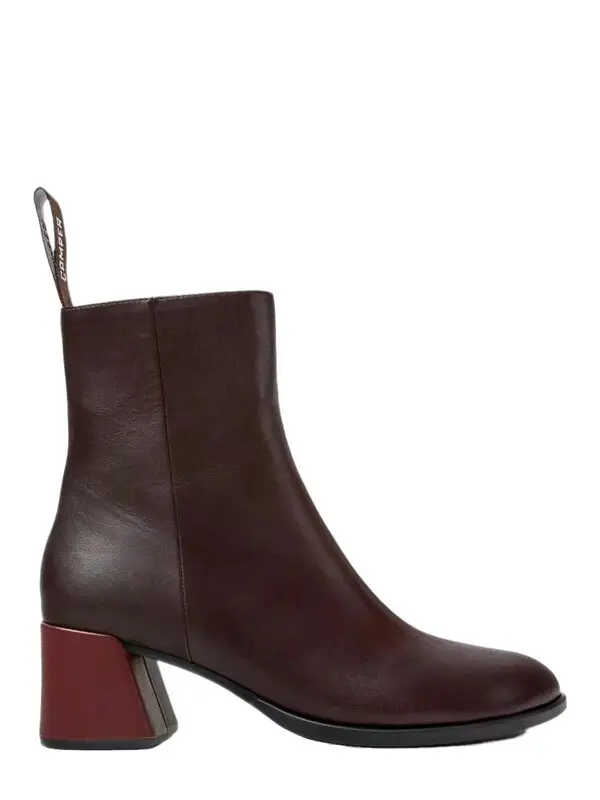 Camper Kora Leather Ankle Boots - Brown