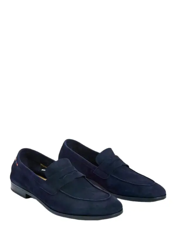 Paul Smith Suede Loafers With Penny Strap And Heel Detail - Blue