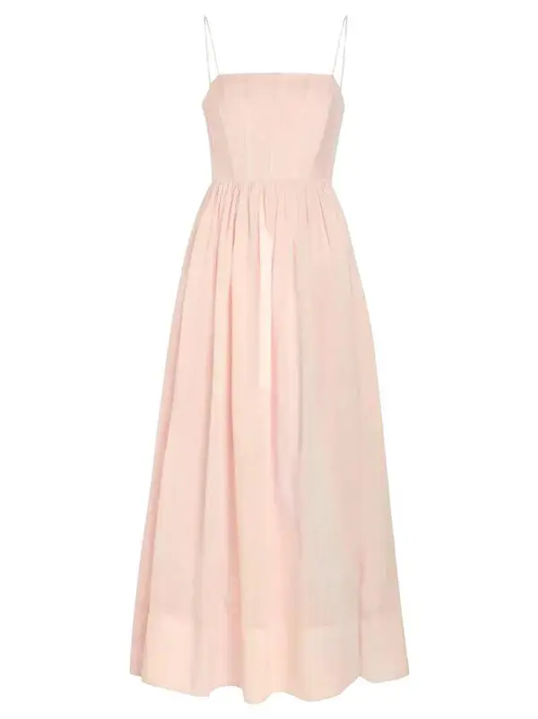 Aje Rosie Flared Midi Dress - Pink