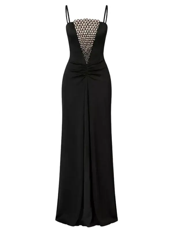 NAFSIKA SKOURTI Vertigo Embellished Maxi Dress - Black