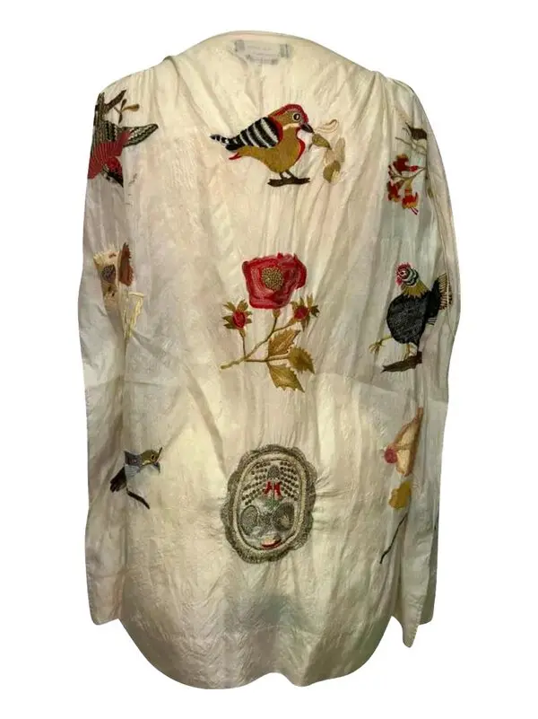 ISABEL MARANT VINTAGE Embroidered Boat-neck Blouse - Neutrals