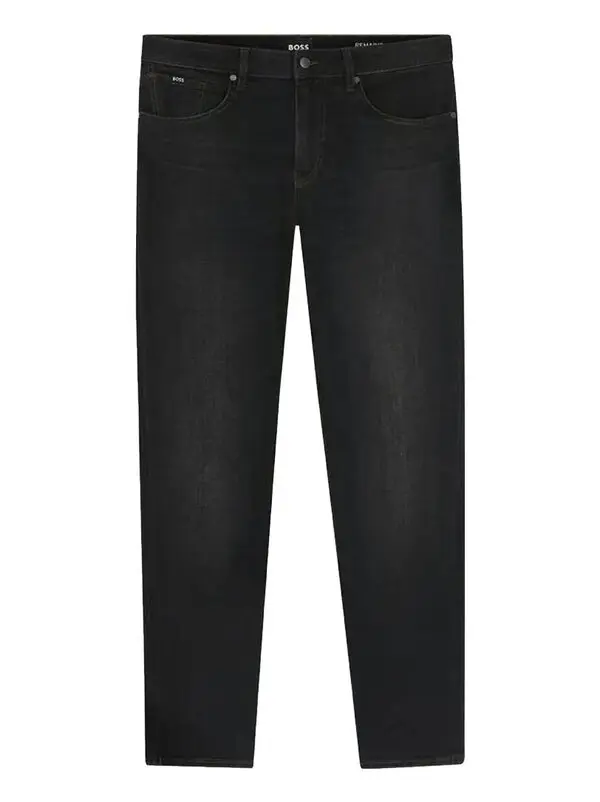 BOSS Maine Faded-effect Straight Jeans - Black