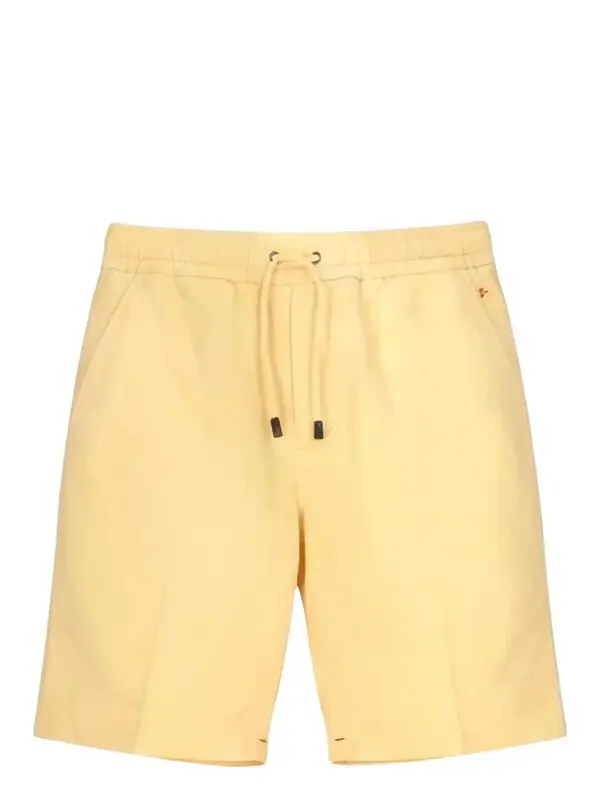 Isaia Drawstring Waist Shorts - Yellow