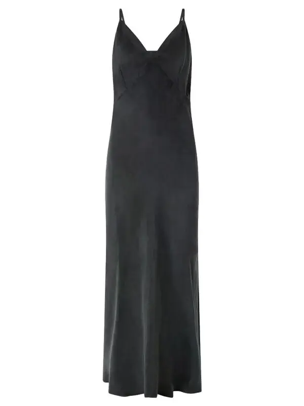 Pinko V-neck Slip Maxi Dress - Grey