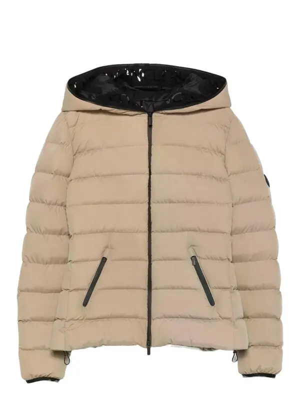 Moncler Herbes Padded Jacket With Hood - Neutrals