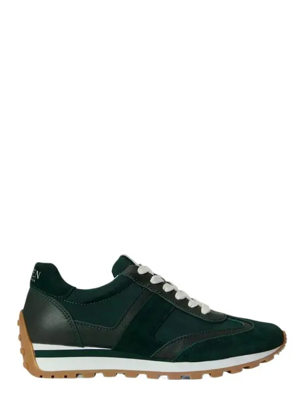 Ralph Lauren Dani Color-blocked Lace-up Sneakers - Green