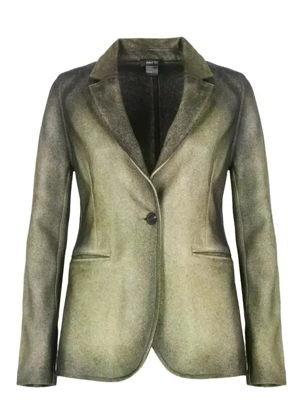 Avant Toi Single-breasted Notched Lapel Jacket - Grey