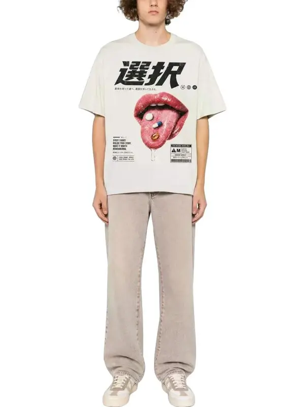 MELT Graphic-print T-shirt - Neutrals