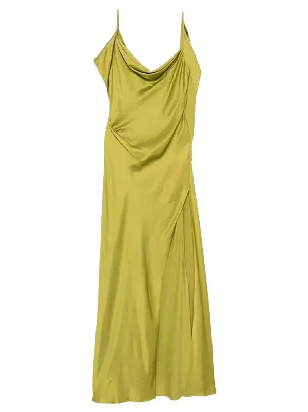 Arcina Ori Odessa Ruffled-back Maxi Dress - Green