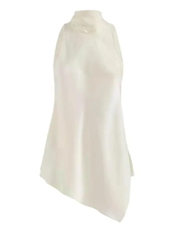 Brunello Cucinelli Asymmetric Halterneck Top - Neutrals