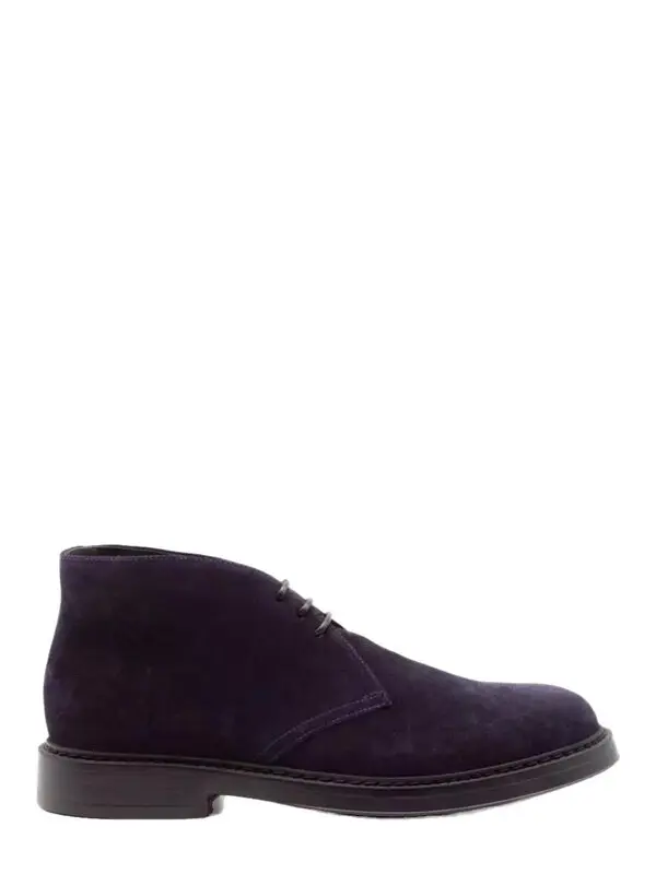 DOUCAL'S Suede Lace-up Ankle Boots - Blue