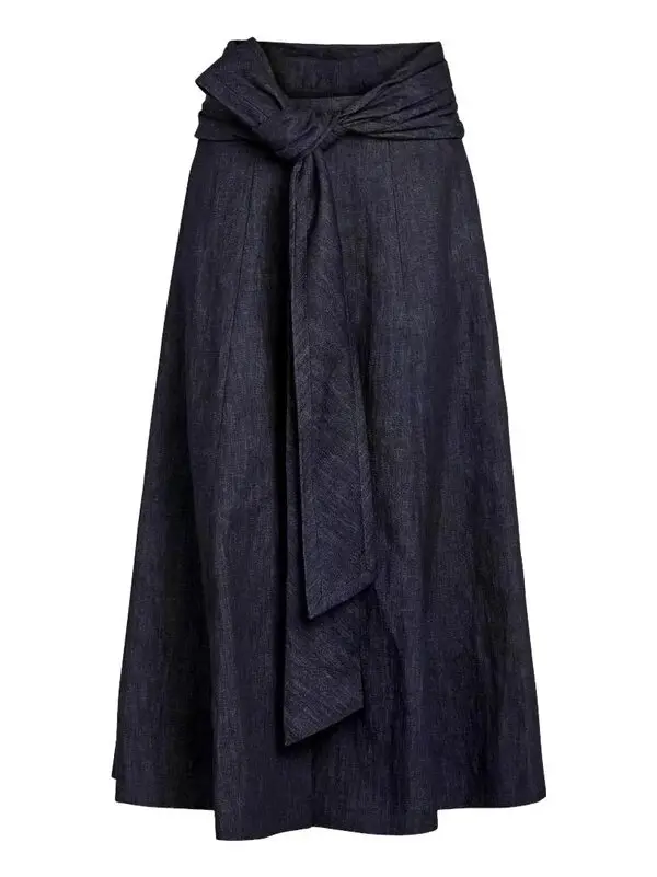 Gabriela Hearst Midi Tie-waist Skirt - Blue