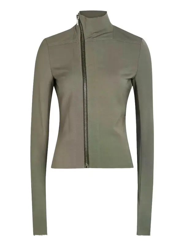 Rick Owens Asymmetric Zip High-neck Jacket - Grey