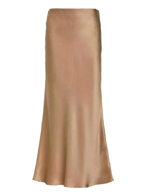 Gabriela Hearst Maxi Satin Skirt - Brown