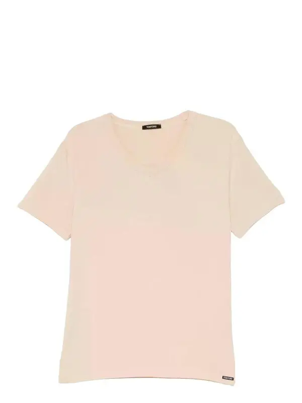 TOM FORD Logo-patch T-shirt - Neutrals