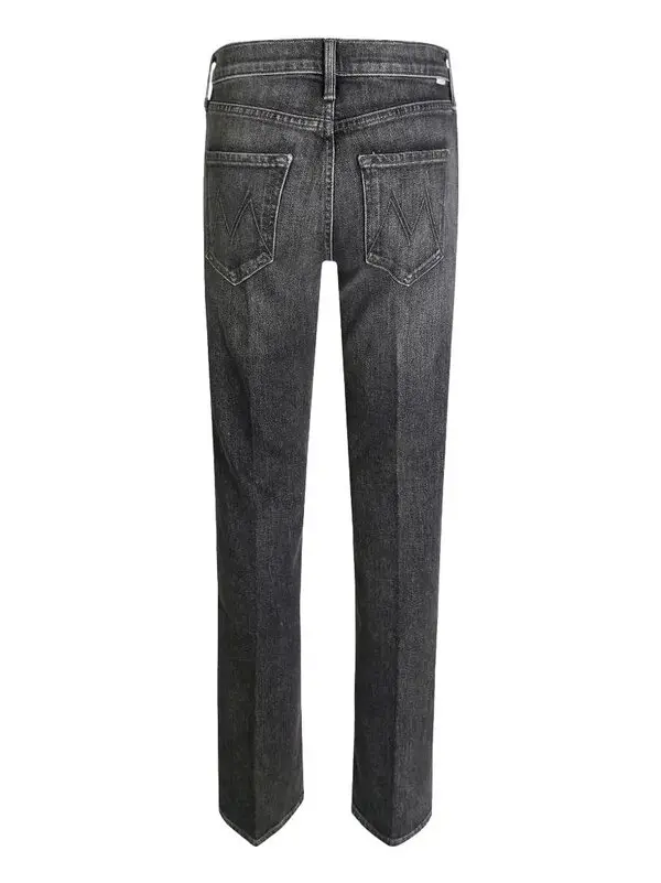 MOTHER Faded-effect Whiskered Jeans - Red