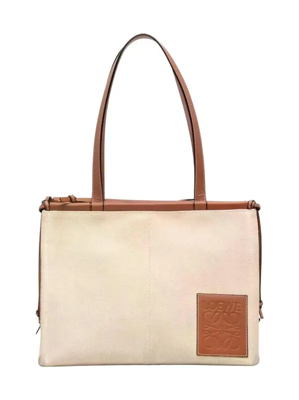 Loewe Large Canvas Cushion Tote Bag - Brown
