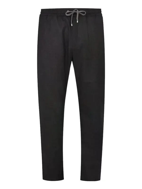 Agnona Wool Flannel Straight Leg Trousers - Brown
