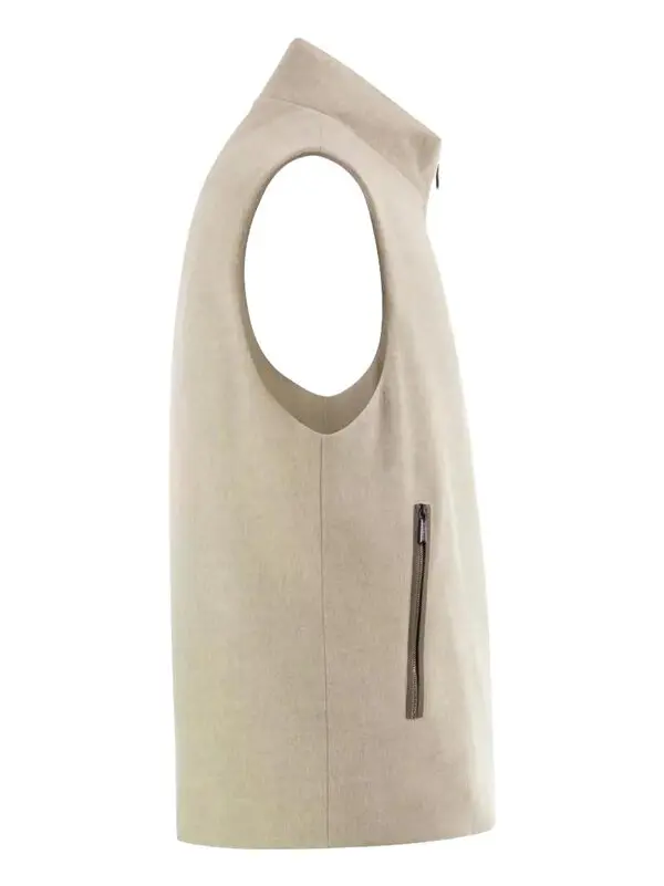 MOORER Reversible Quilted Gilet - Neutrals
