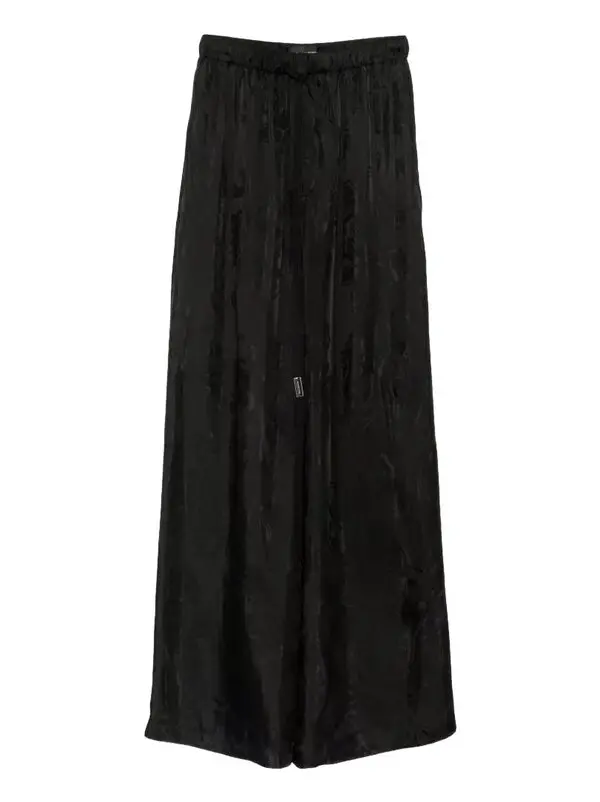 ANN DEMEULEMEESTER Paisley Jacquard Drawstring Trousers - Black