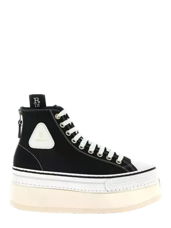 R13 Courtney Platform High-top Sneakers - Black
