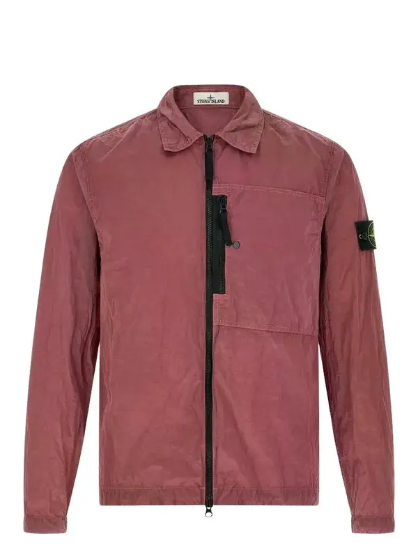 Stone Island Zip-up Overshirt - Pink