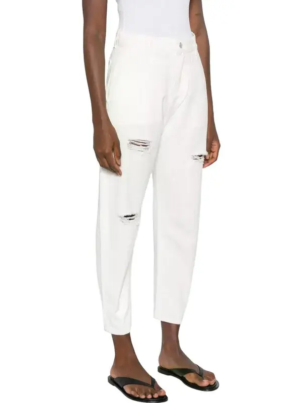 ANIYE BY Distressed Denim Jeans - White