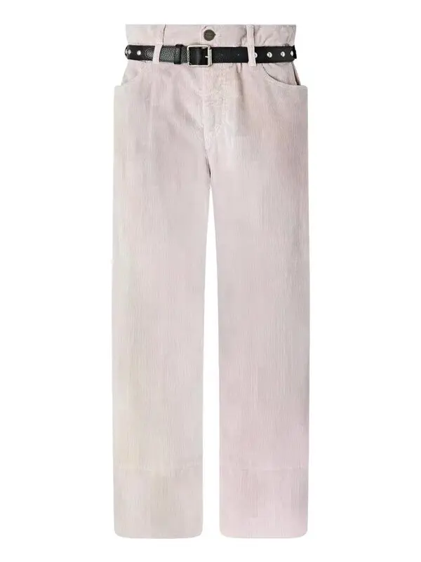 Pinko Belted Corduroy Trousers - Neutrals