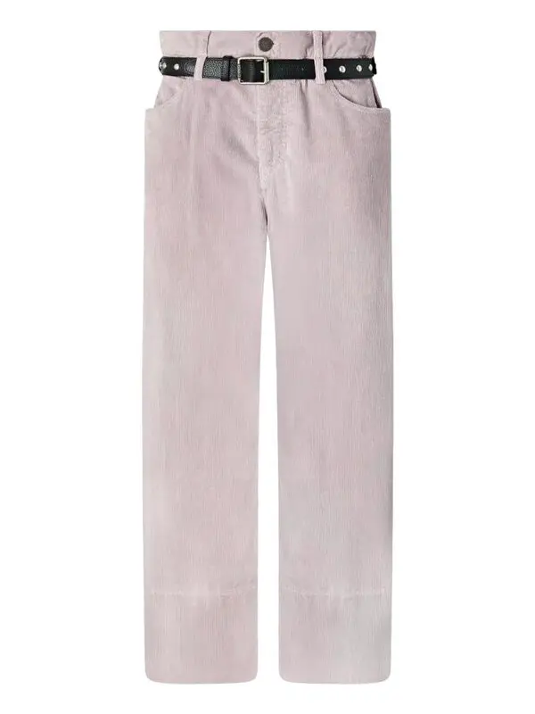 Pinko Belted Corduroy Trousers - Neutrals