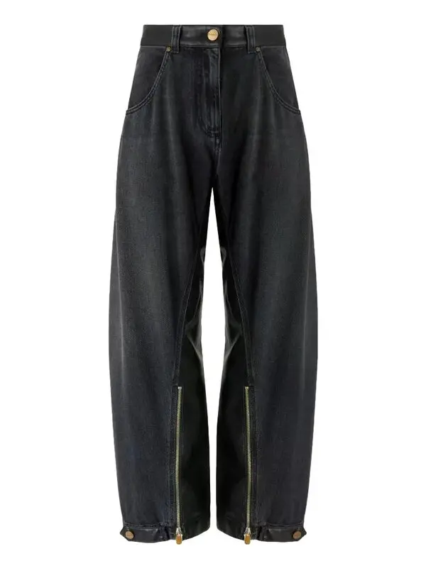 Pinko Panelled Zipped Jeans - Black