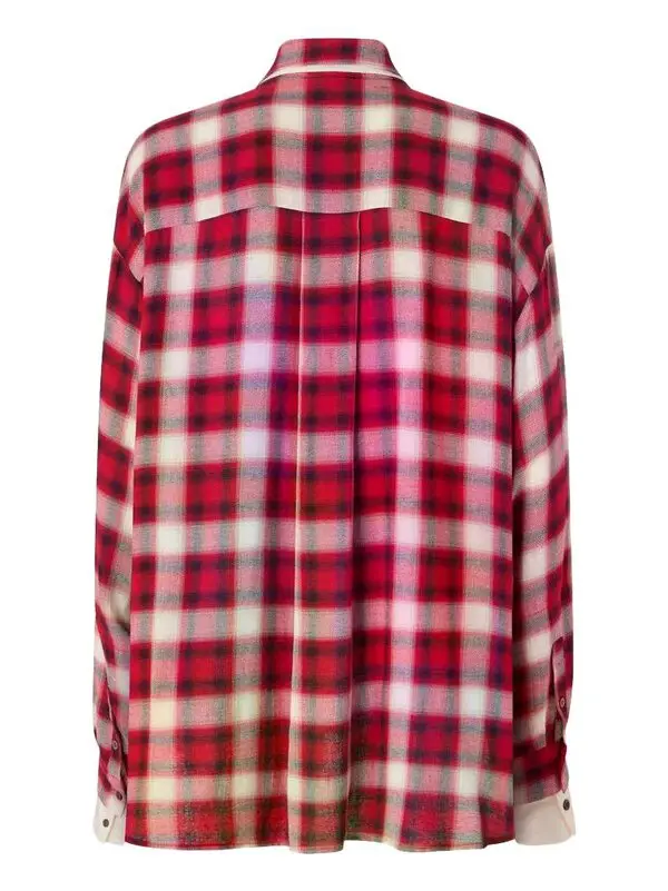 Pinko Oversized Checkered Shirt - Red