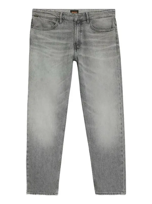 BOSS Faded Effect Straight-leg Jeans - Grey