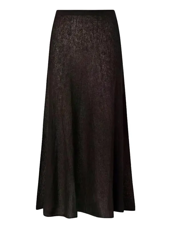 Pinko Knitted A-line Midi Skirt - Brown