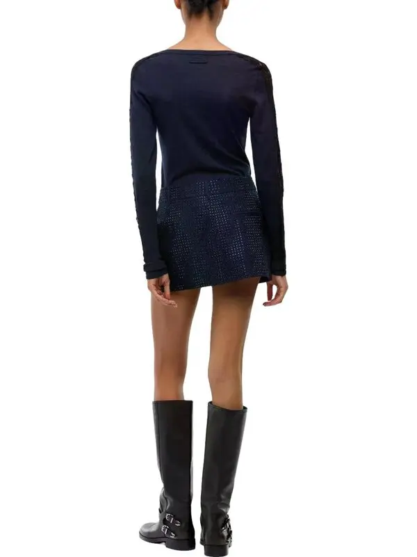 Pinko Lace-trimmed Button-up Cardigan - Blue