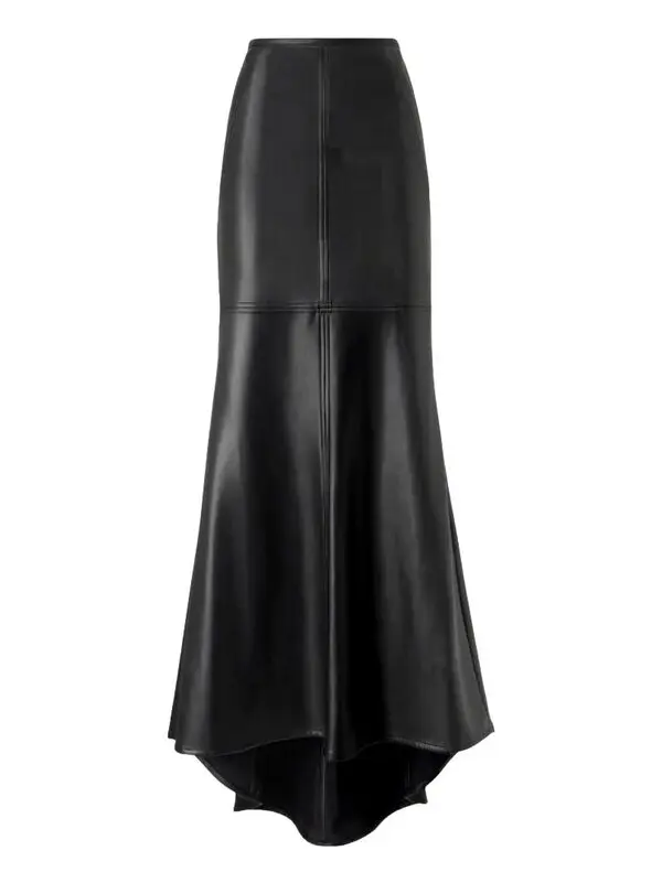 Pinko Panelled High-low Faux-leather Skirt - Black