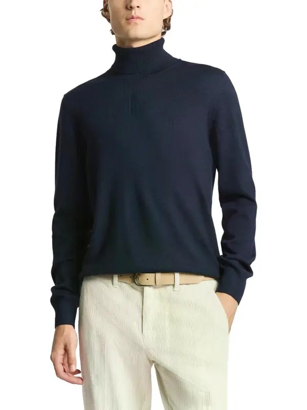 FAY Roll-neck Sweater - Blue