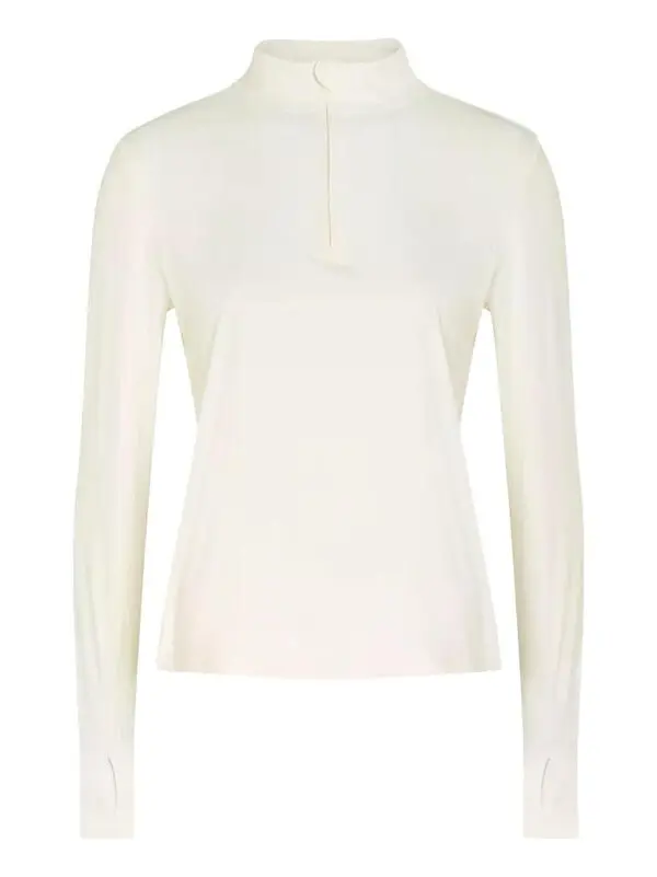 TALA Quarter-zip Long-sleeve Top - Neutrals