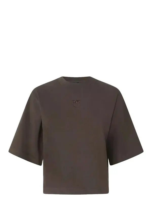 Pinko Love Birds Embroidered T-shirt - Black