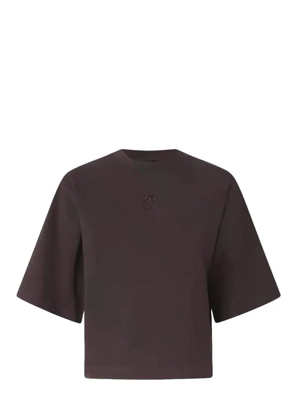 Pinko Love Birds Embroidered T-shirt - Black