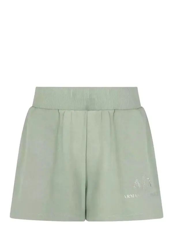 Armani Exchange Logo Print Shorts - Green