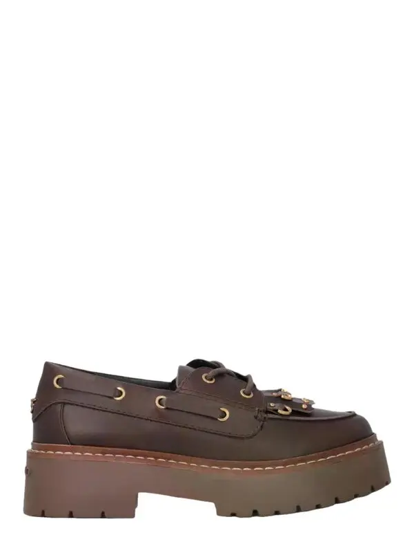 Pinko Fringe-detail Platform Loafers - Brown