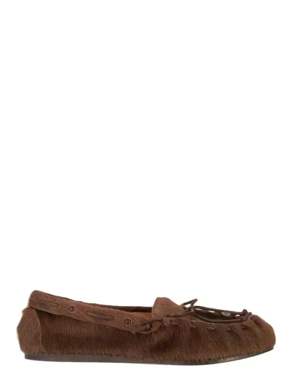 P.a.r.o.s.h Calf Hair Loafers - Brown