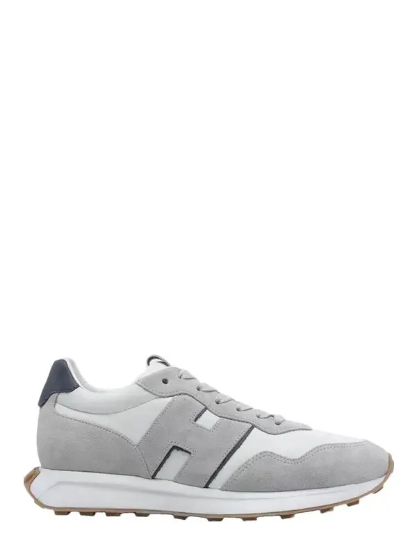 Hogan Logo-patch Leather Sneakers - Grey