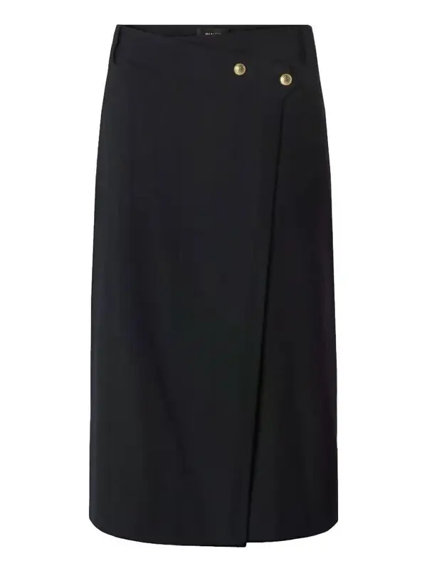 Pinko Wrap-front Button-detail Skirt - Blue