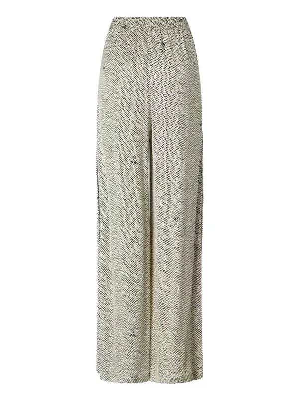 Pinko Polka Dot Drawstring Palazzo Pants - Neutrals