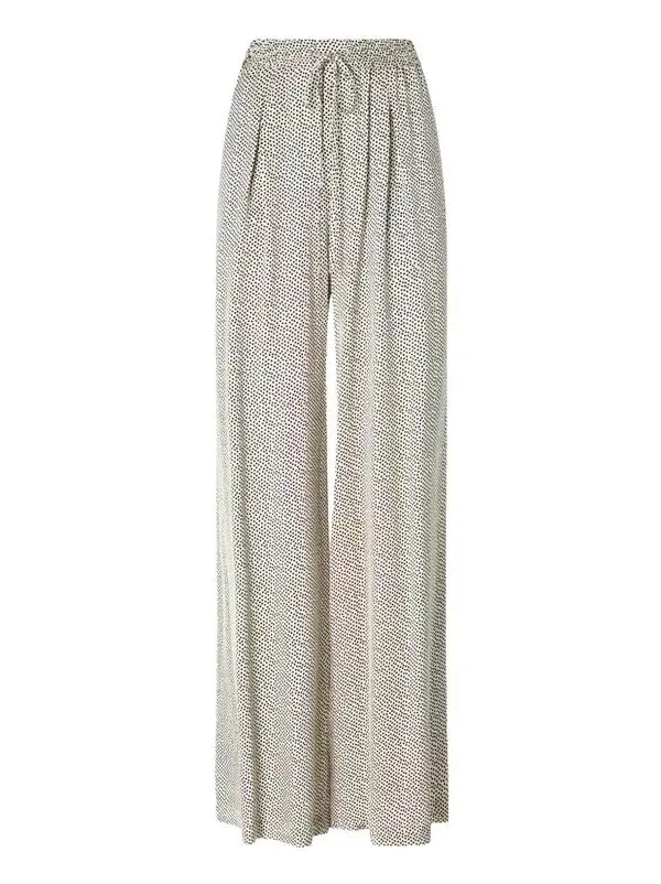 Pinko Polka Dot Drawstring Palazzo Pants - Neutrals