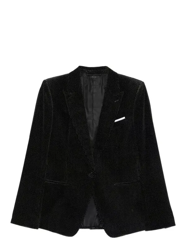 TOM FORD Polka-dot Velvet Blazer - Black