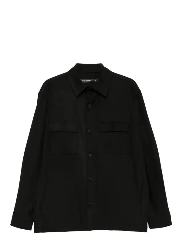 Karl Lagerfeld Chest-pocket Shirt - Black